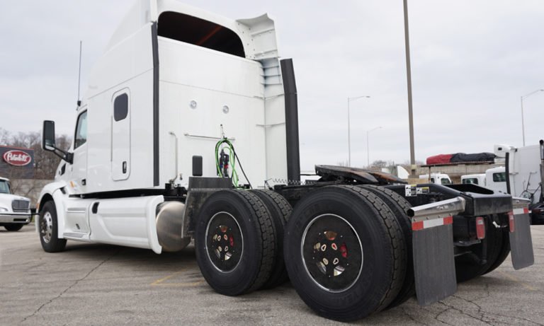 Semi with Black Twist & Lock Aero Covers with Window - RealWheels