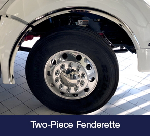 Peterbilt and Kenworth Stainless Steel Fenderettes - RealWheels