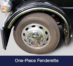 Peterbilt and Kenworth Stainless Steel Fenderettes - RealWheels