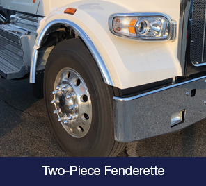 Peterbilt and Kenworth Stainless Steel Fenderettes - RealWheels